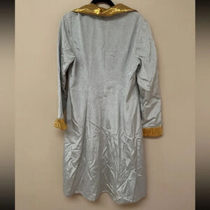 Vintage | Jackets & Coats | Vintage Shiny Silver Trench Coat Blazer ...